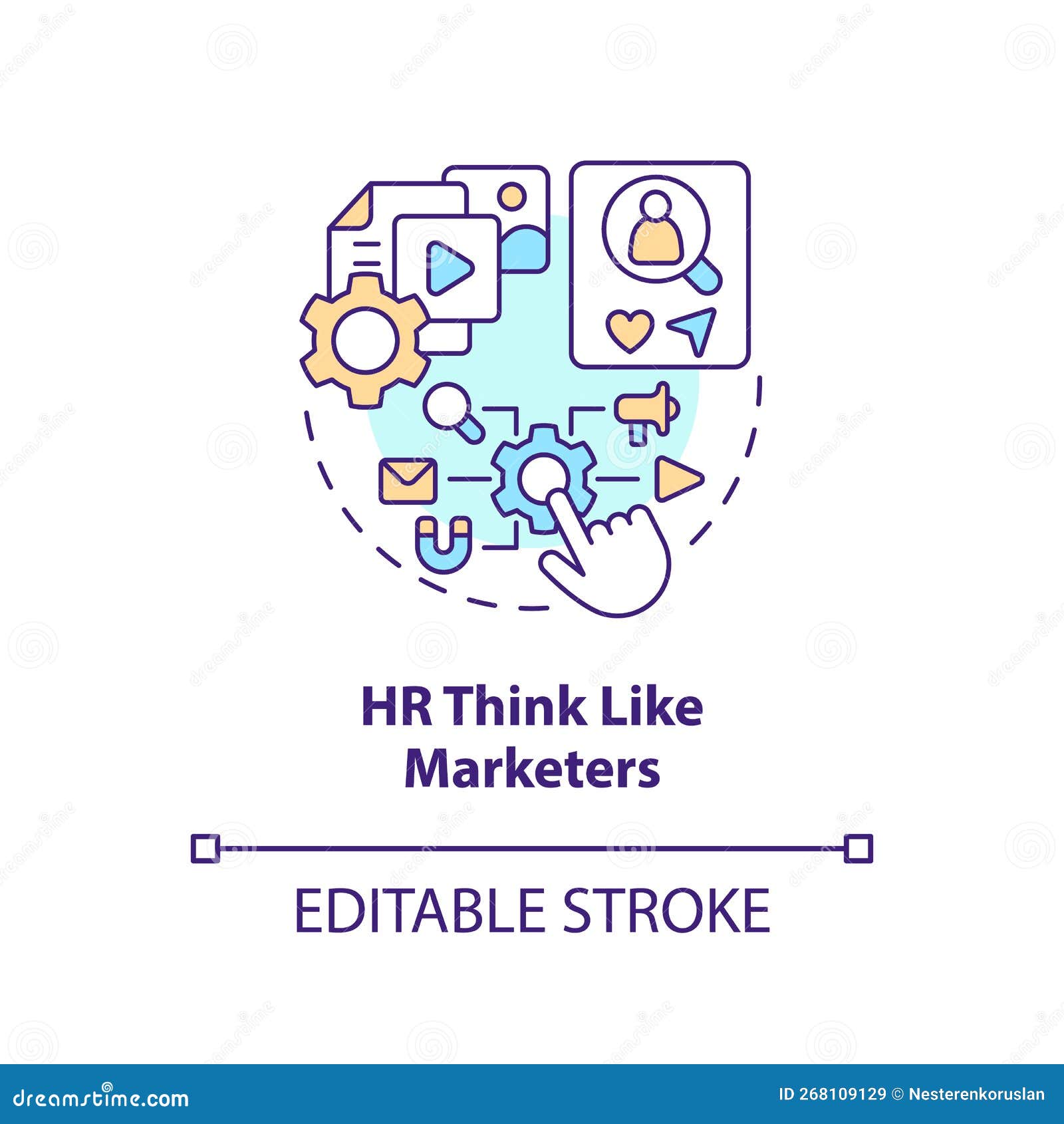 HR Think Like Marketers Concept Icon Stock Vector - Illustration of ... HR Think Like Marketers Concept Icon Stock Vector - Illustration of ...