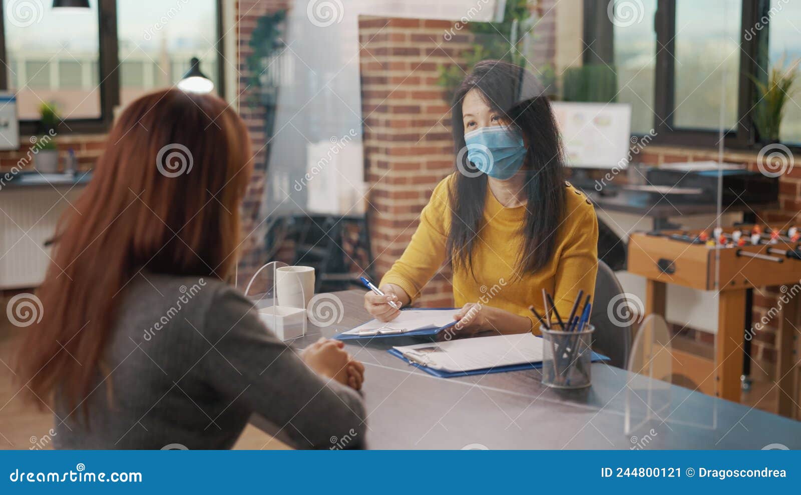 HR Worker Having Appointment with Candidate at Job Interview Stock ...