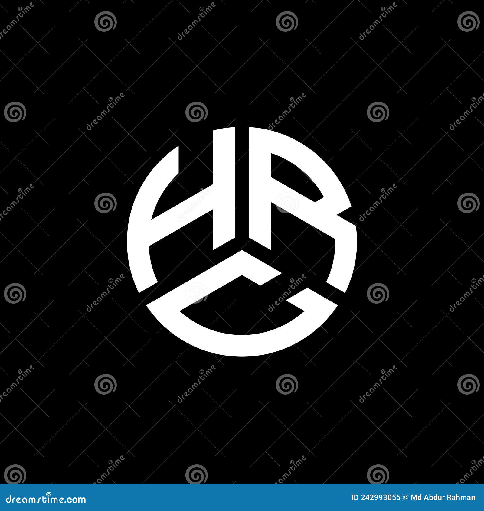 HRC Letter Logo Design on White Background. HRC Creative Initials ...