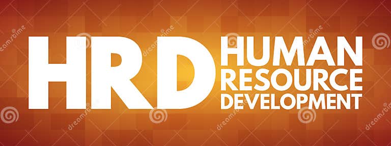 HRD - Human Resource Development Acronym Stock Illustration ...