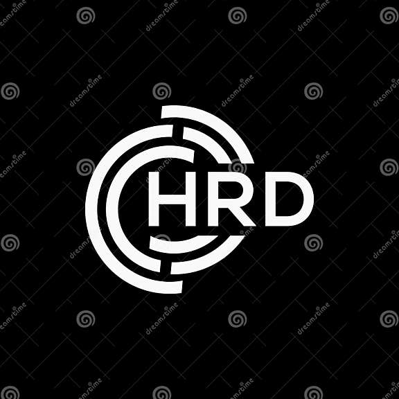 HRD Letter Logo Design on Black Background. HRD Creative Initials ...