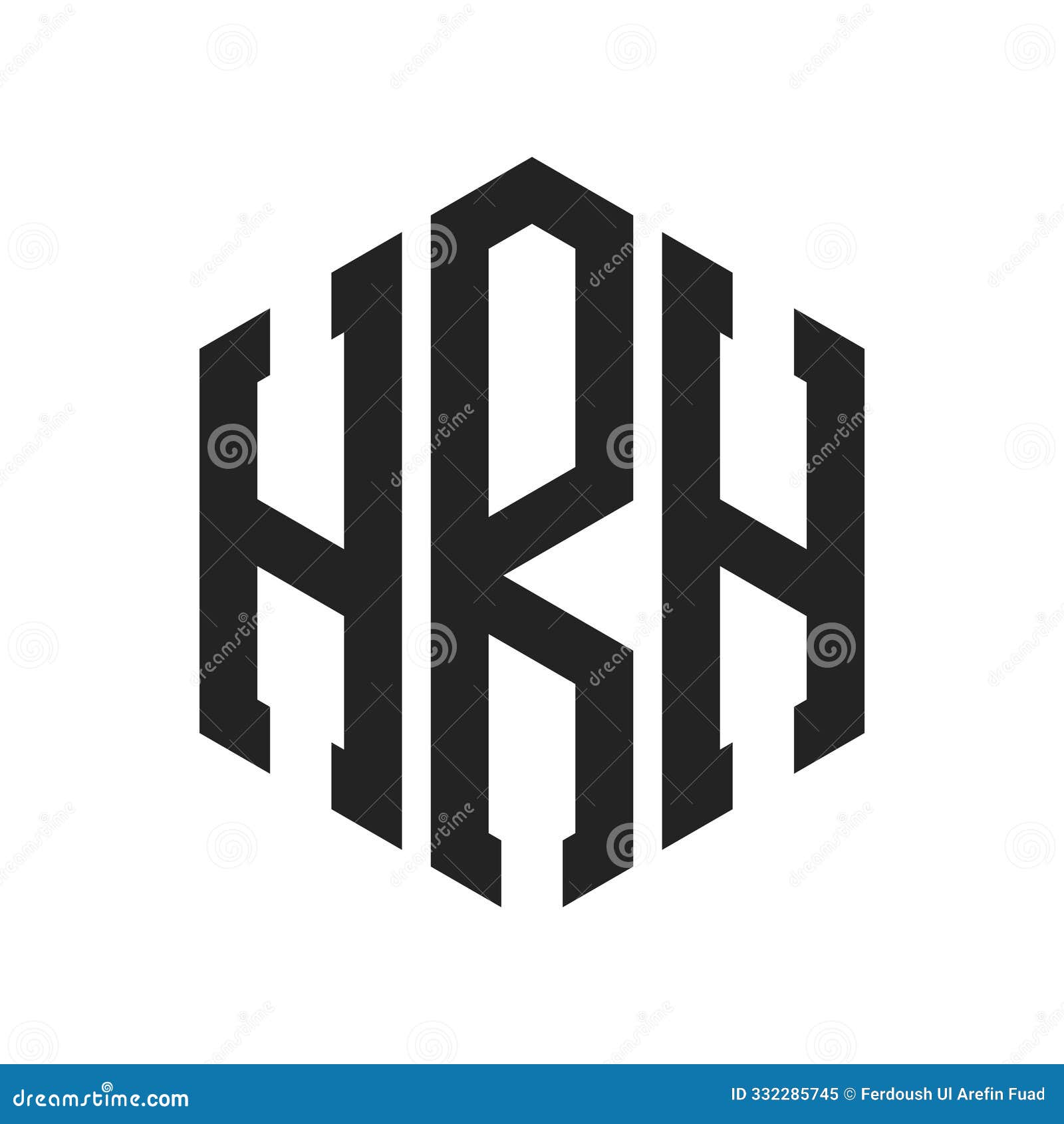 HRH Logo Design. Initial Letter HRH Monogram Logo Using Hexagon Shape ...