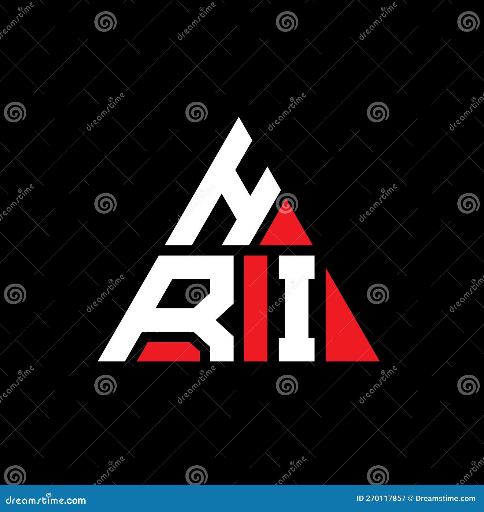 HRI Triangle Letter Logo Design with Triangle Shape. HRI Triangle Logo ...