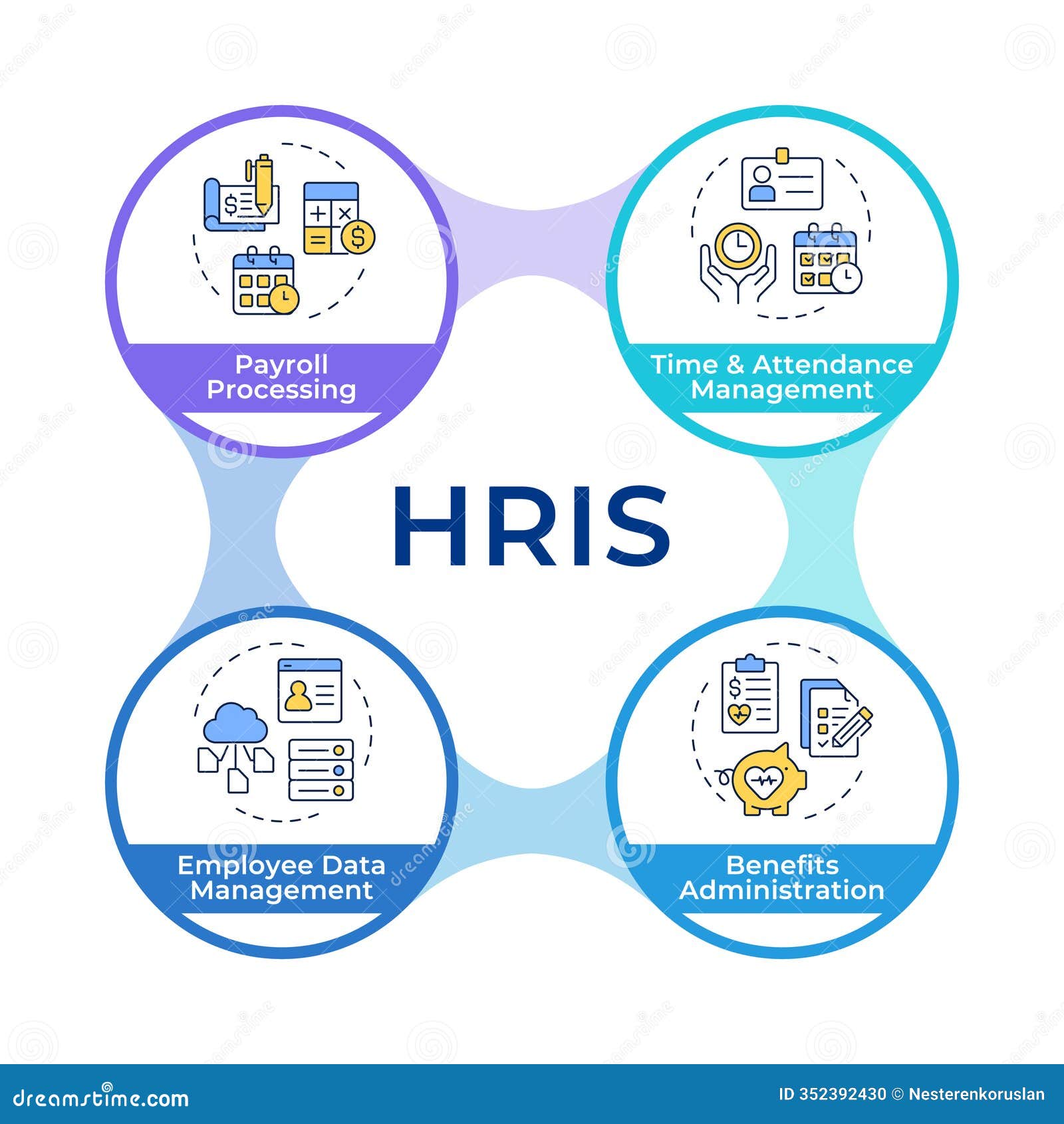 HRIS Infographic Vertical Sequence Cartoon Vector | CartoonDealer.com ...
