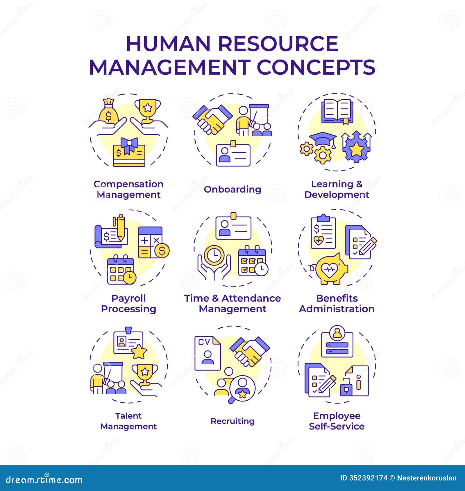 HRIS Multi Color Concept Icon Stock Illustration - Illustration of ...