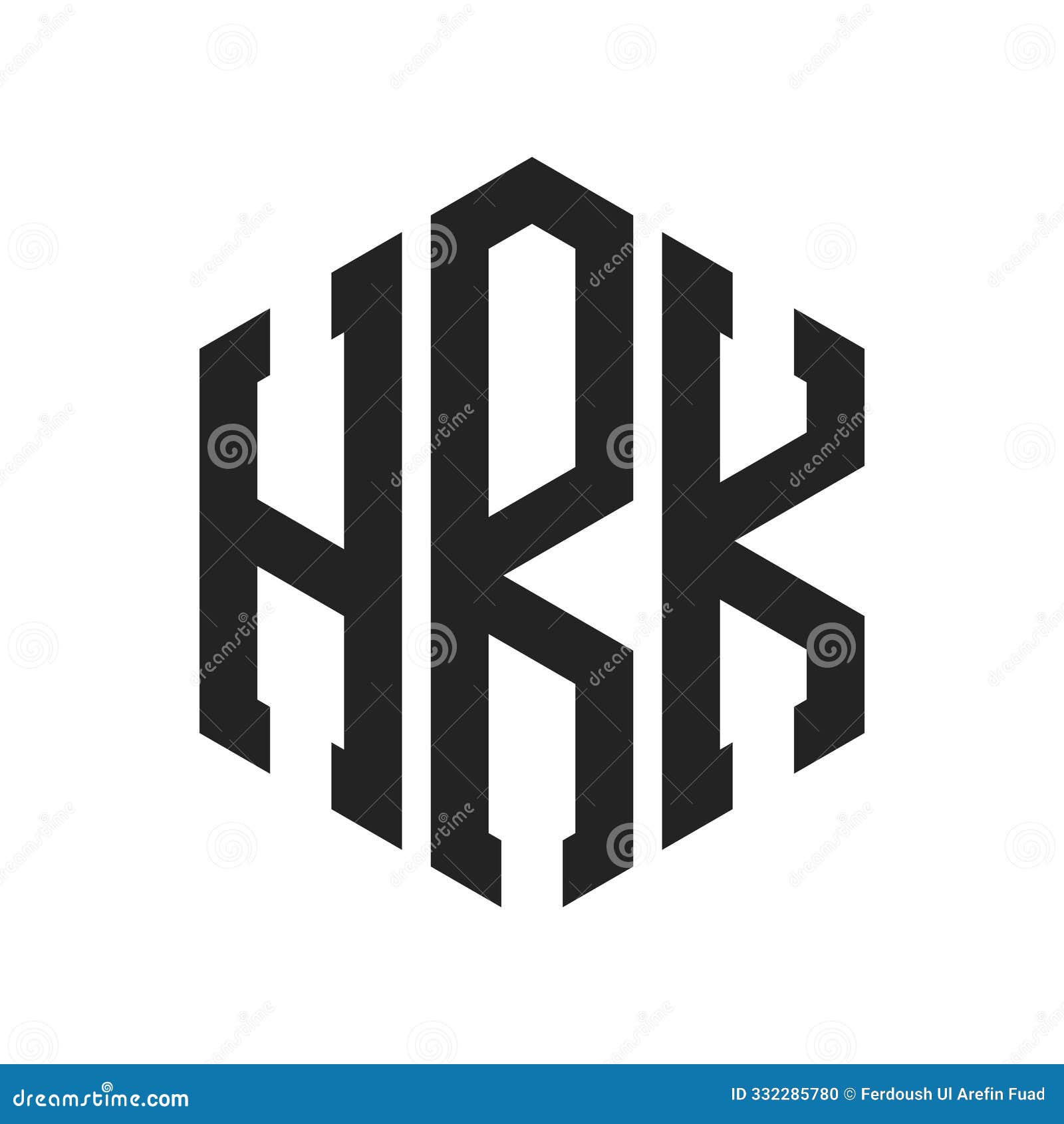 HRK Logo Design. Initial Letter HRK Monogram Logo Using Hexagon Shape ...