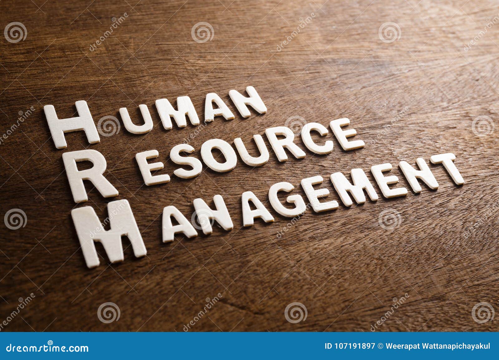 HRM Wood Letters stock image. Image of resource, acronym - 107191897