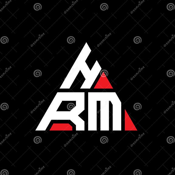 HRM Triangle Letter Logo Design with Triangle Shape. HRM Triangle Logo ...