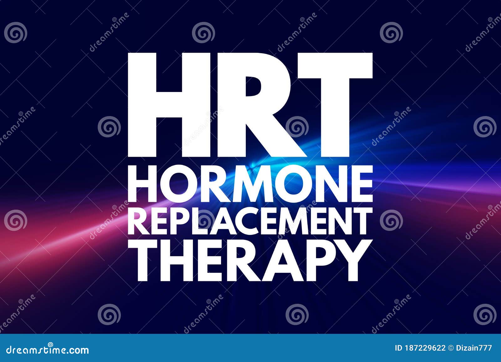 HRT - Hormone Replacement Therapy Acronym, Medical Concept. Word ...