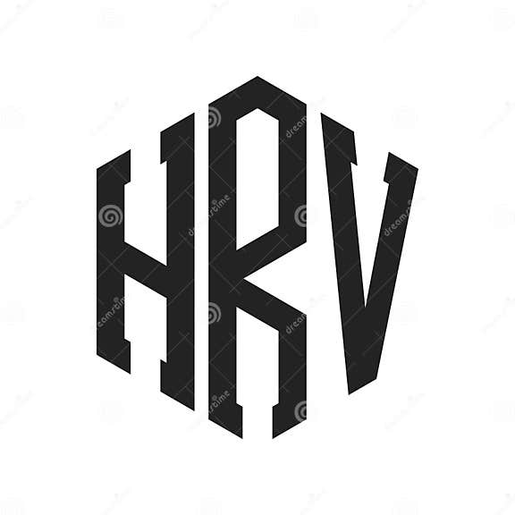 HRV Logo Design. Initial Letter HRV Monogram Logo Using Hexagon Shape ...