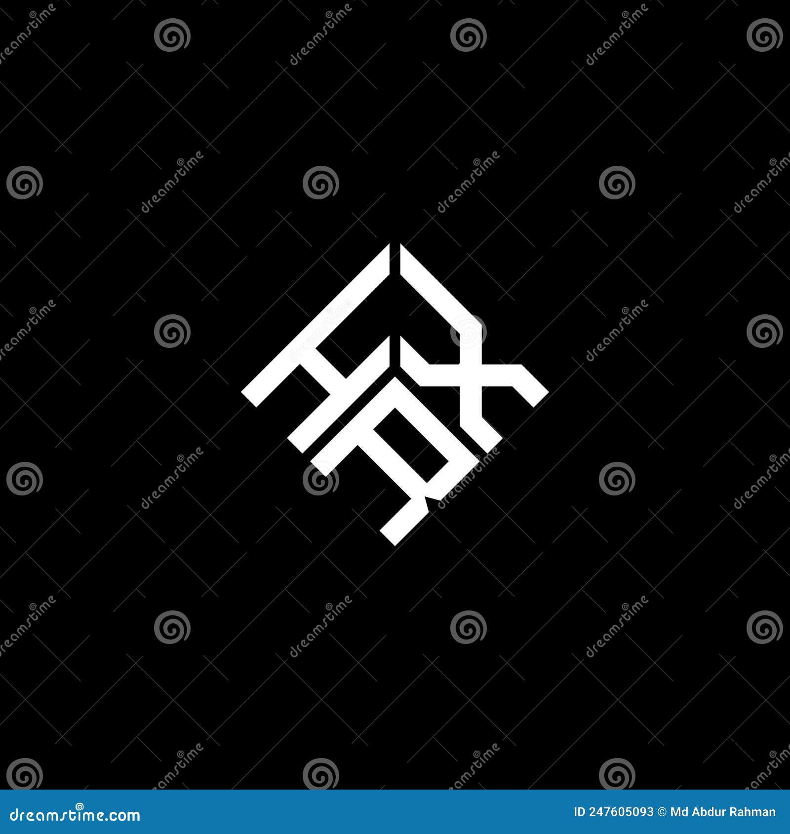 HRX Letter Logo Design on Black Background. HRX Creative Initials ...