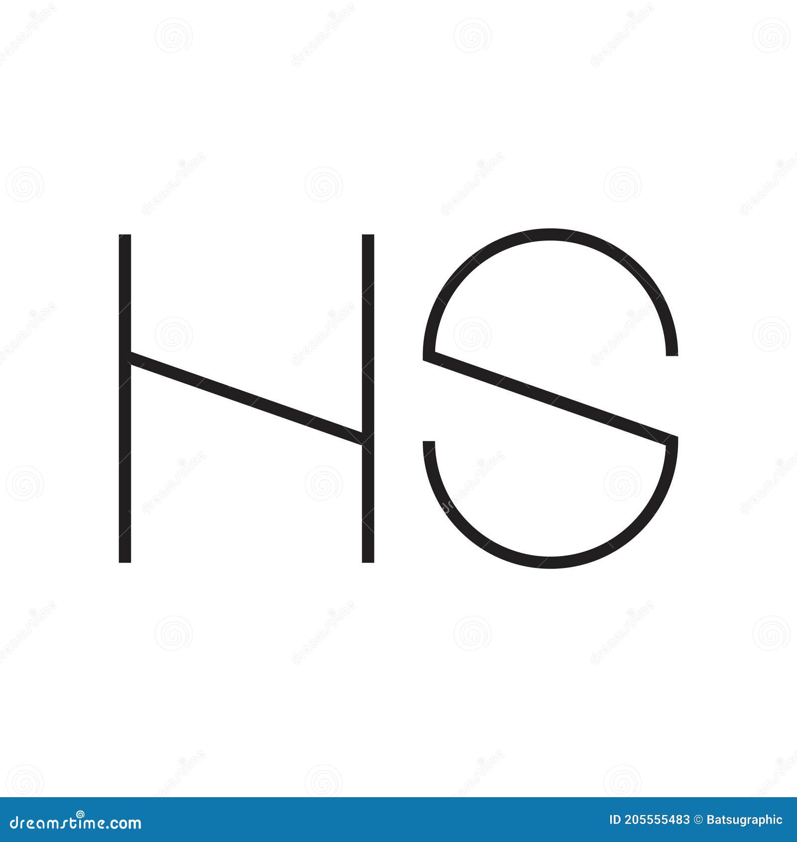 Hs Initial Letter Vector Logo Icon Stock Vector - Illustration of ...