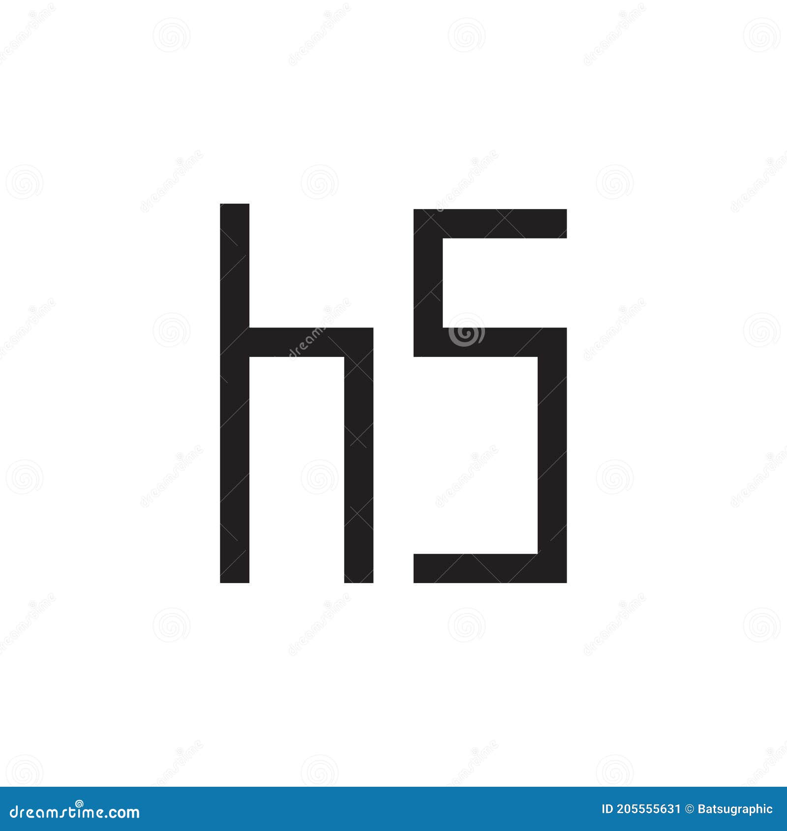 Hs Initial Letter Vector Logo Icon Stock Vector - Illustration of ...