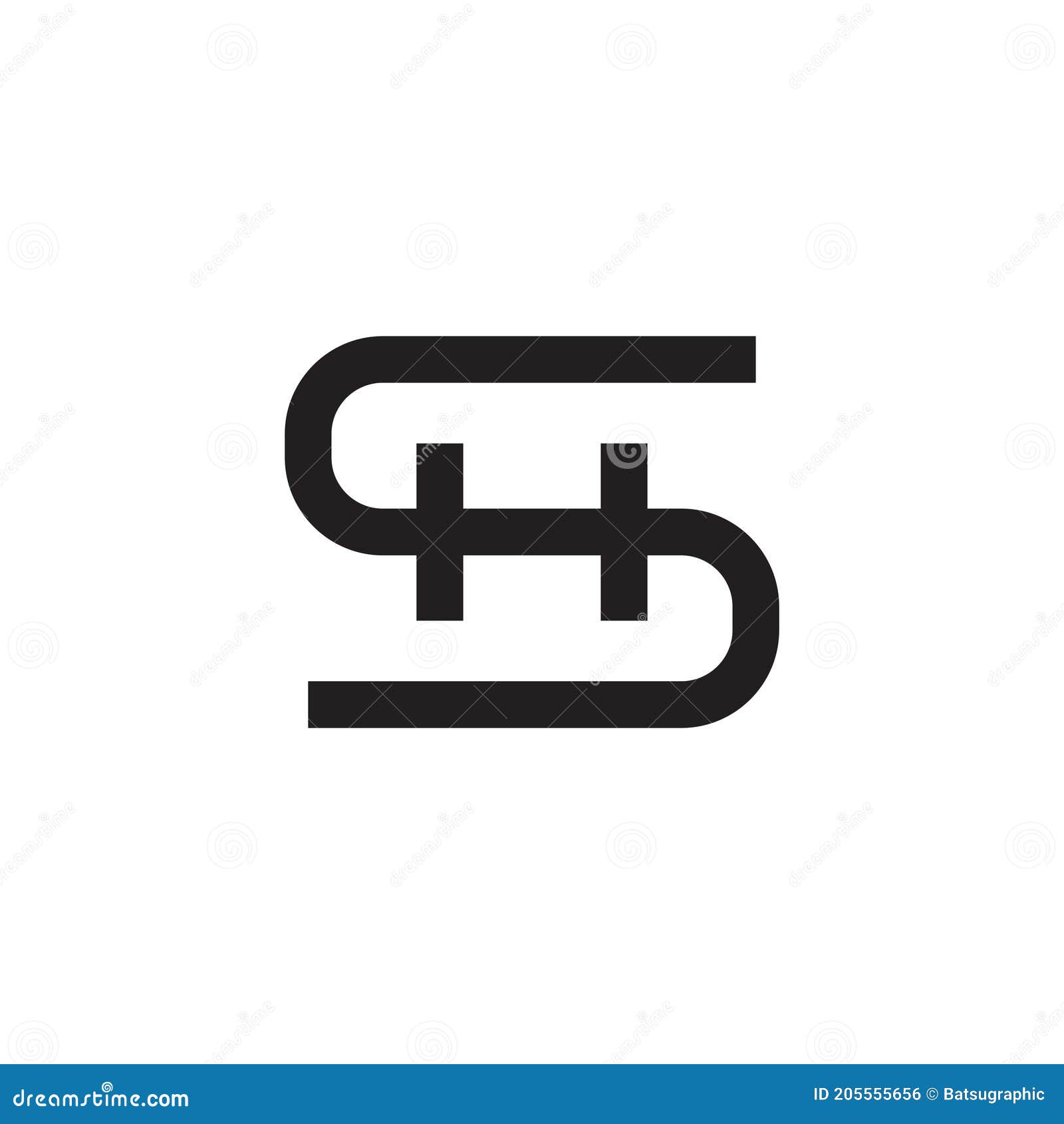 Hs Initial Letter Vector Logo Icon Stock Vector - Illustration of sign ...