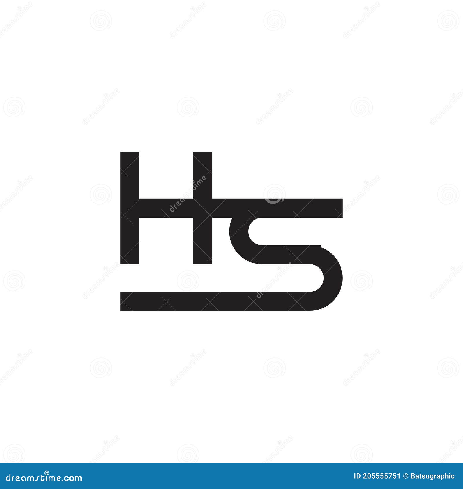 Hs Initial Letter Vector Logo Icon Stock Vector - Illustration of ...