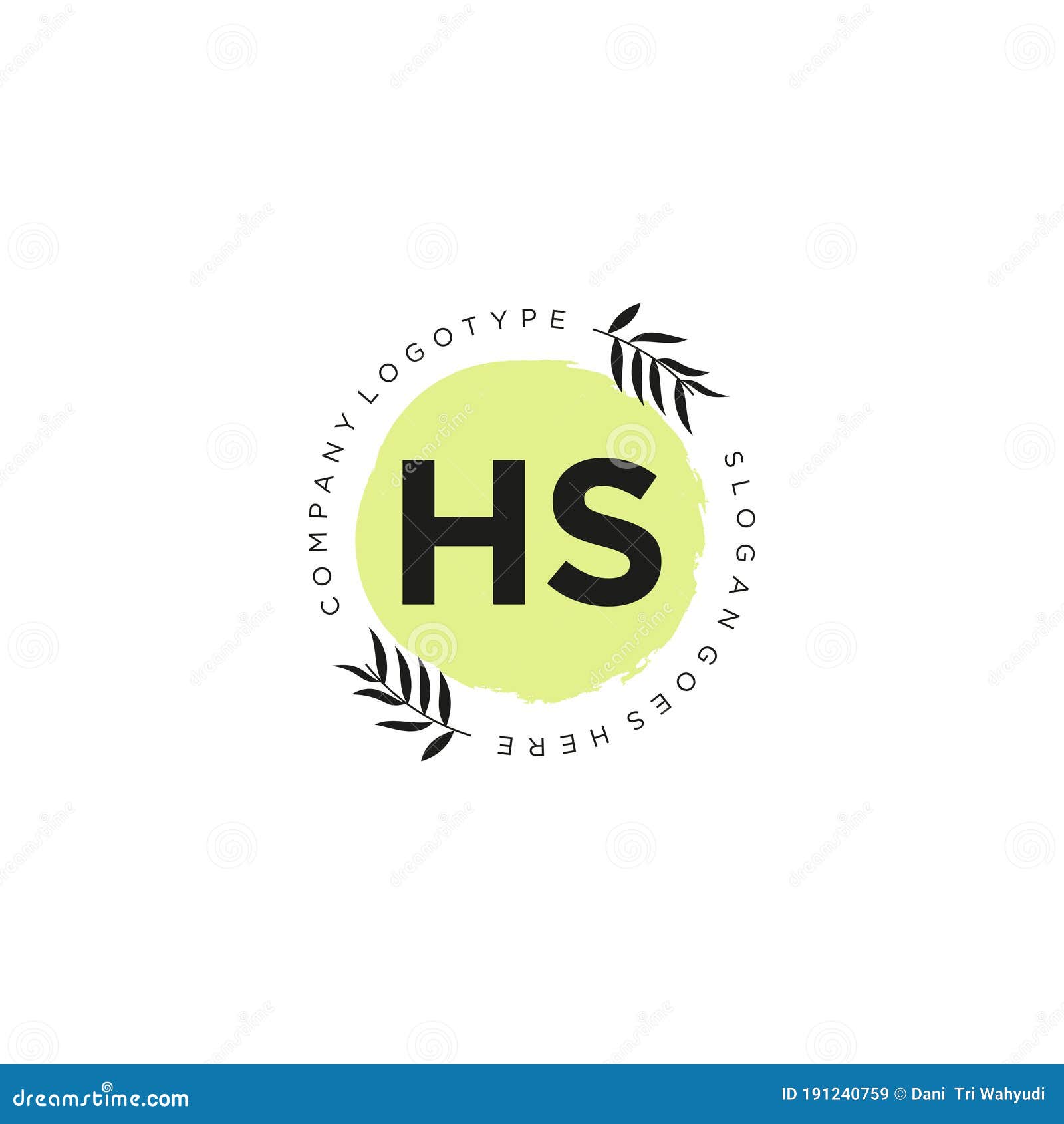 HS Letter Logo Icon Design Template Elements Stock Vector ...