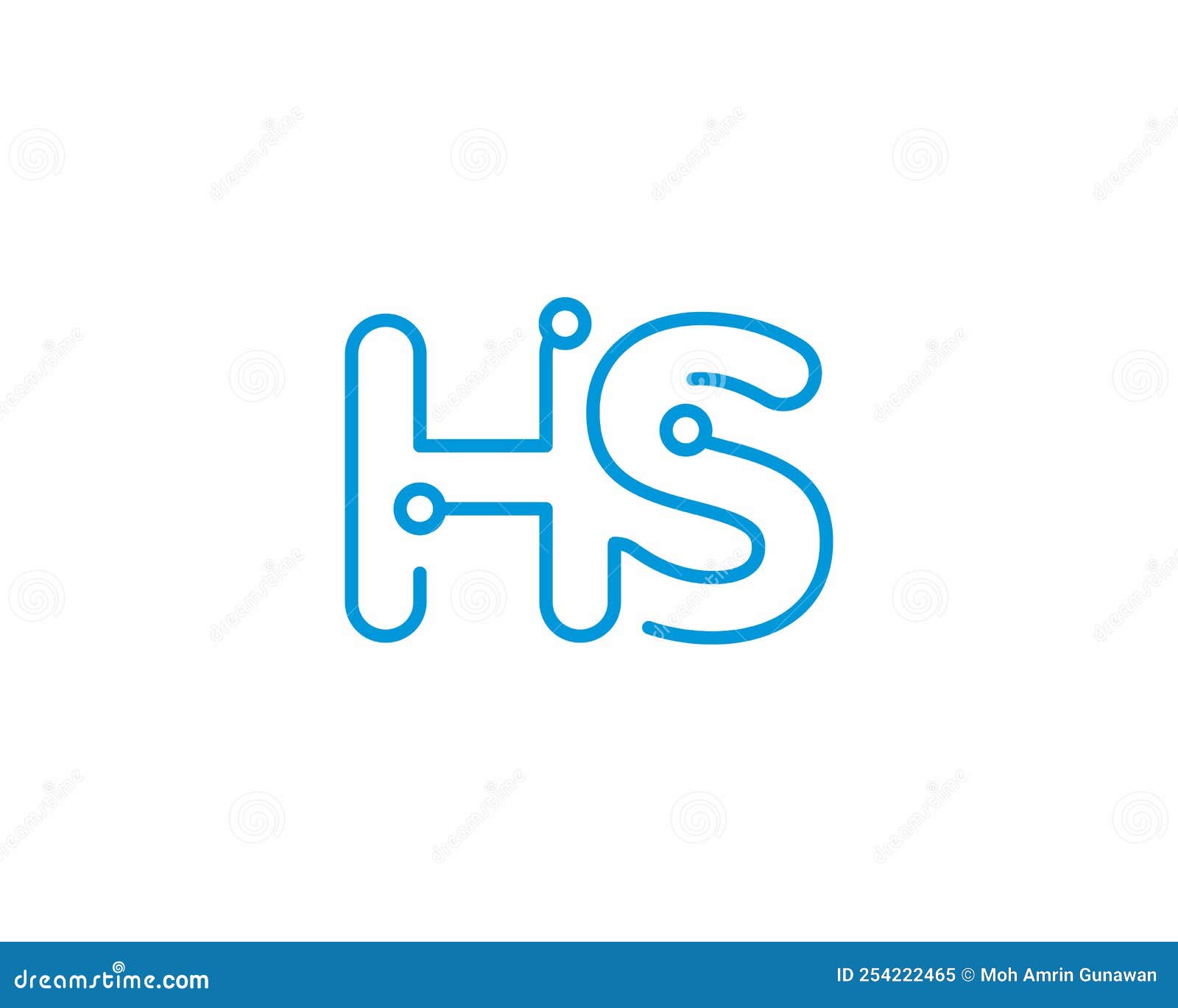 HS Letters, Electronic Circuit, Technology Logo Design Vector 001 Stock ...