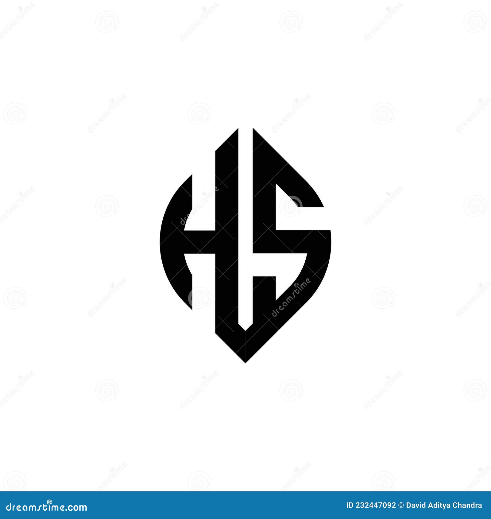 HS Logo Monogram Geometric Shape Style Stock Vector - Illustration of ...