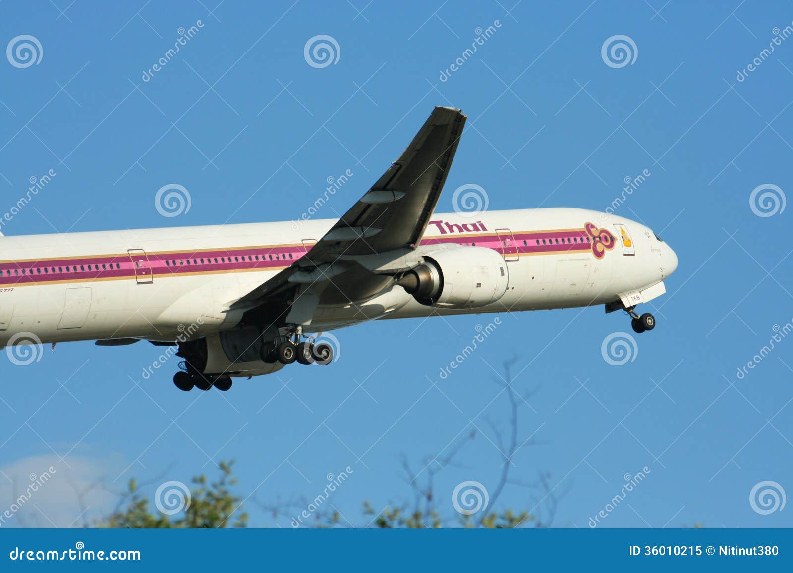 HS-TKB Von Boeing 777-300 Thaiairway Redaktionelles Bild - Bild von ...