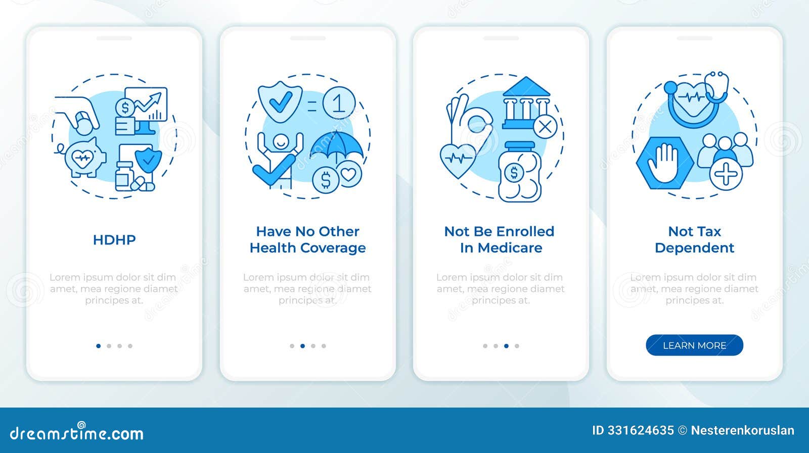 HSA Eligibility Rules Infographic Circles Flowchart Vector Illustration ...