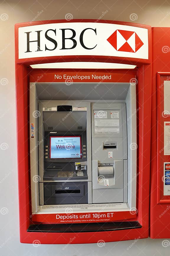 HSBC ATM machine editorial image. Image of business, account - 24177795