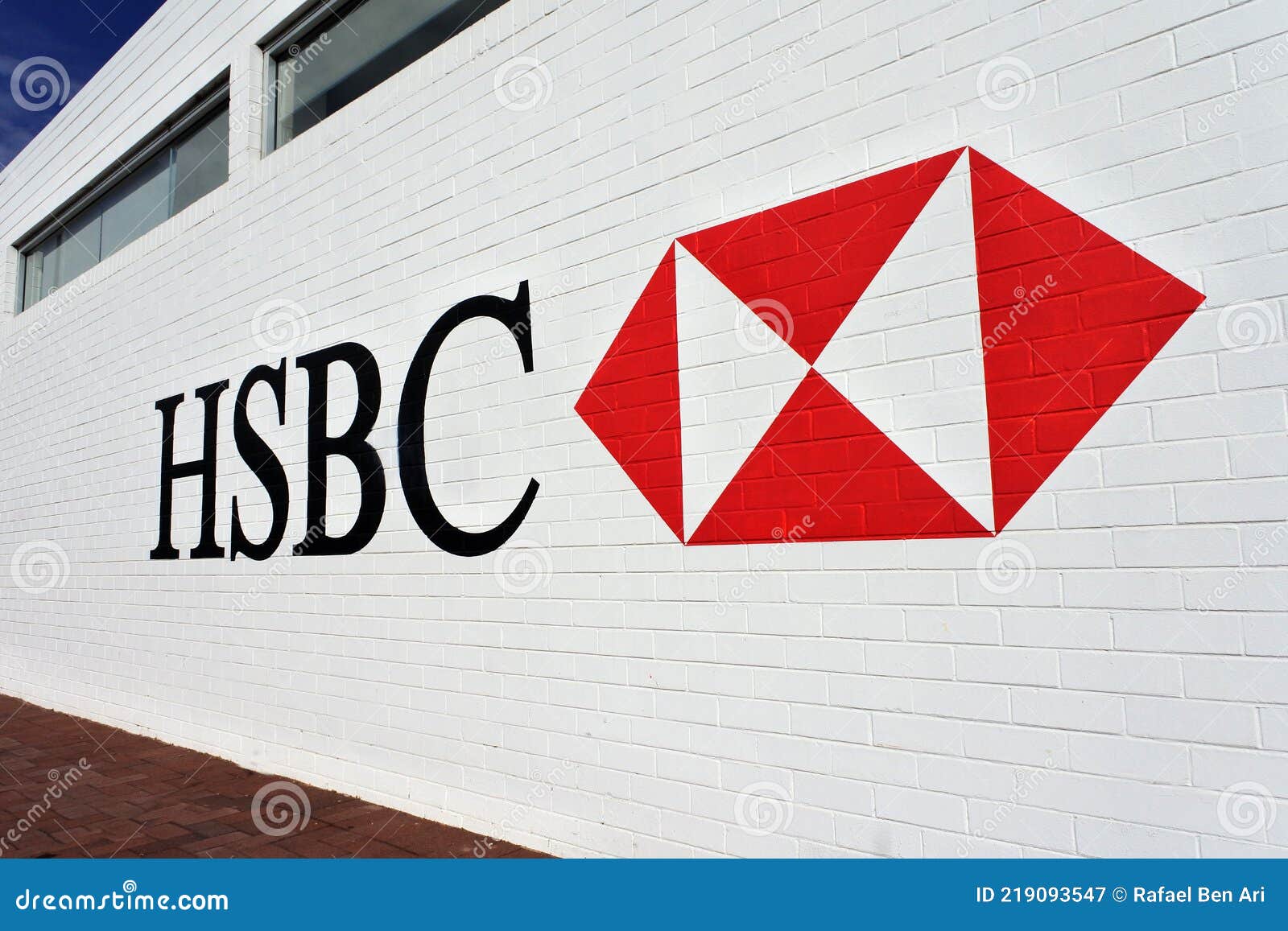 HSBC Bank Logo on a Brick Building Wall Editorial Photography - Image ...