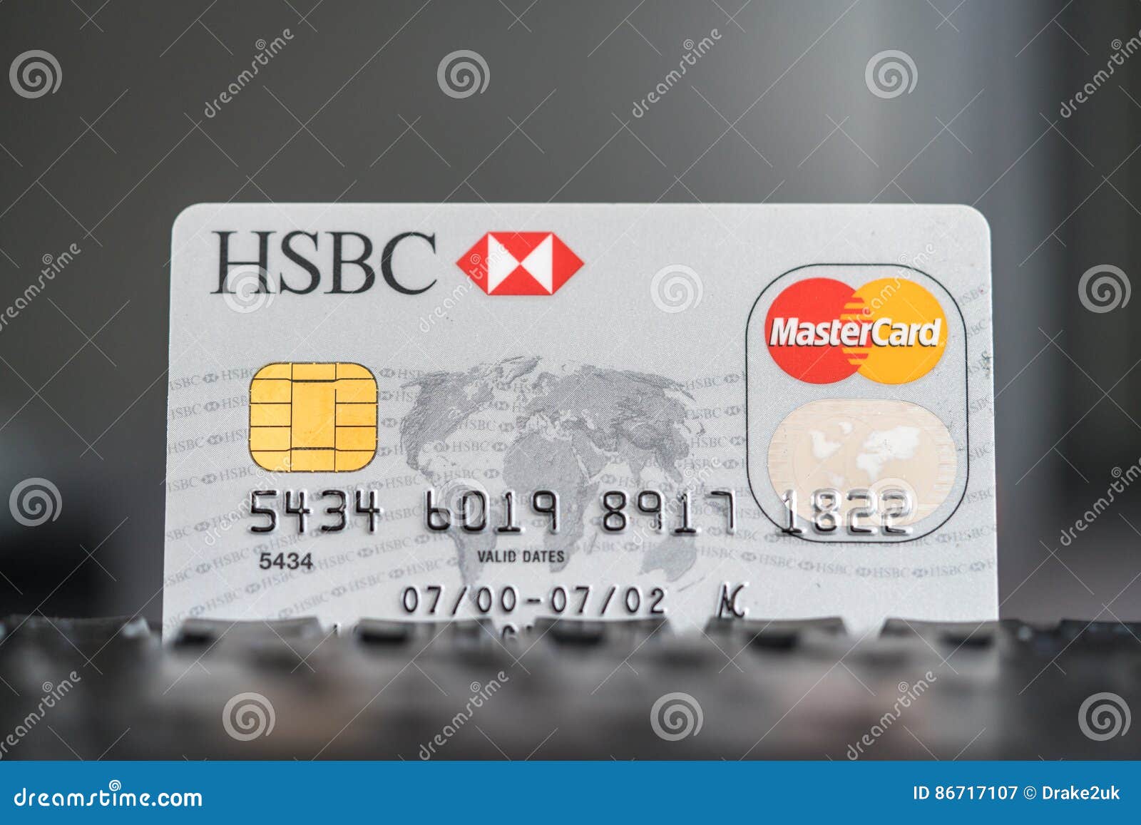 HSBC Mastercard Credit Card on a Keyboard Editorial Photography - Image ...