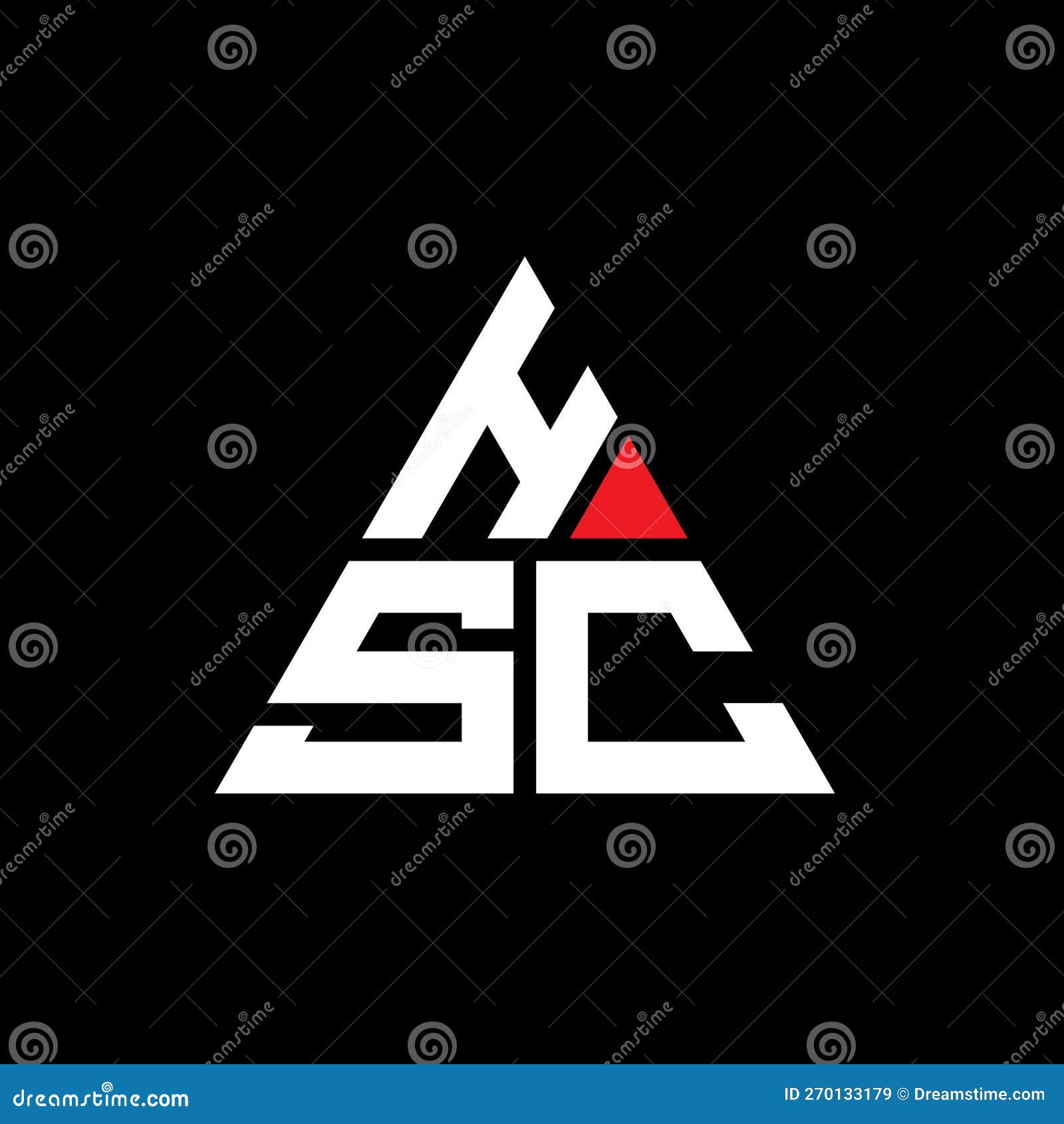 HSC Triangle Letter Logo Design with Triangle Shape. HSC Triangle Logo ...