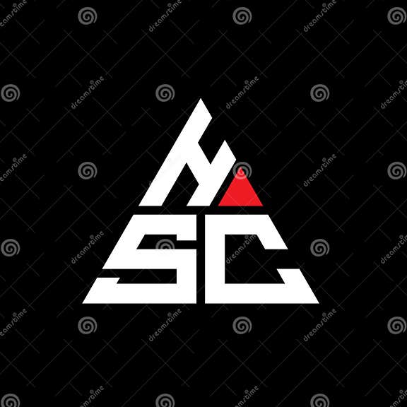 HSC Triangle Letter Logo Design with Triangle Shape. HSC Triangle Logo ...