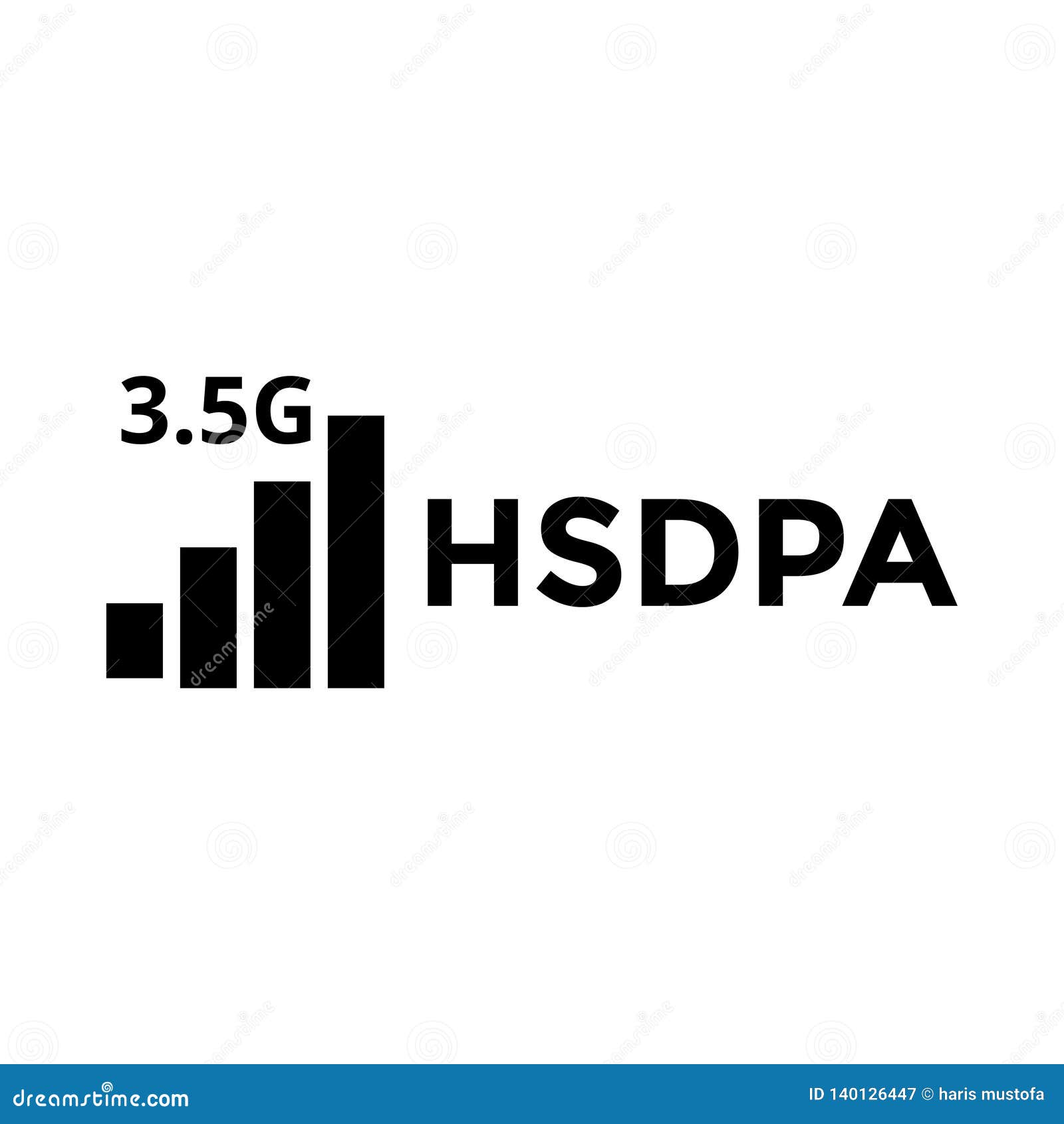 Hsdpa Signal Icon Design Template Vector Isolated Stock Illustration ...