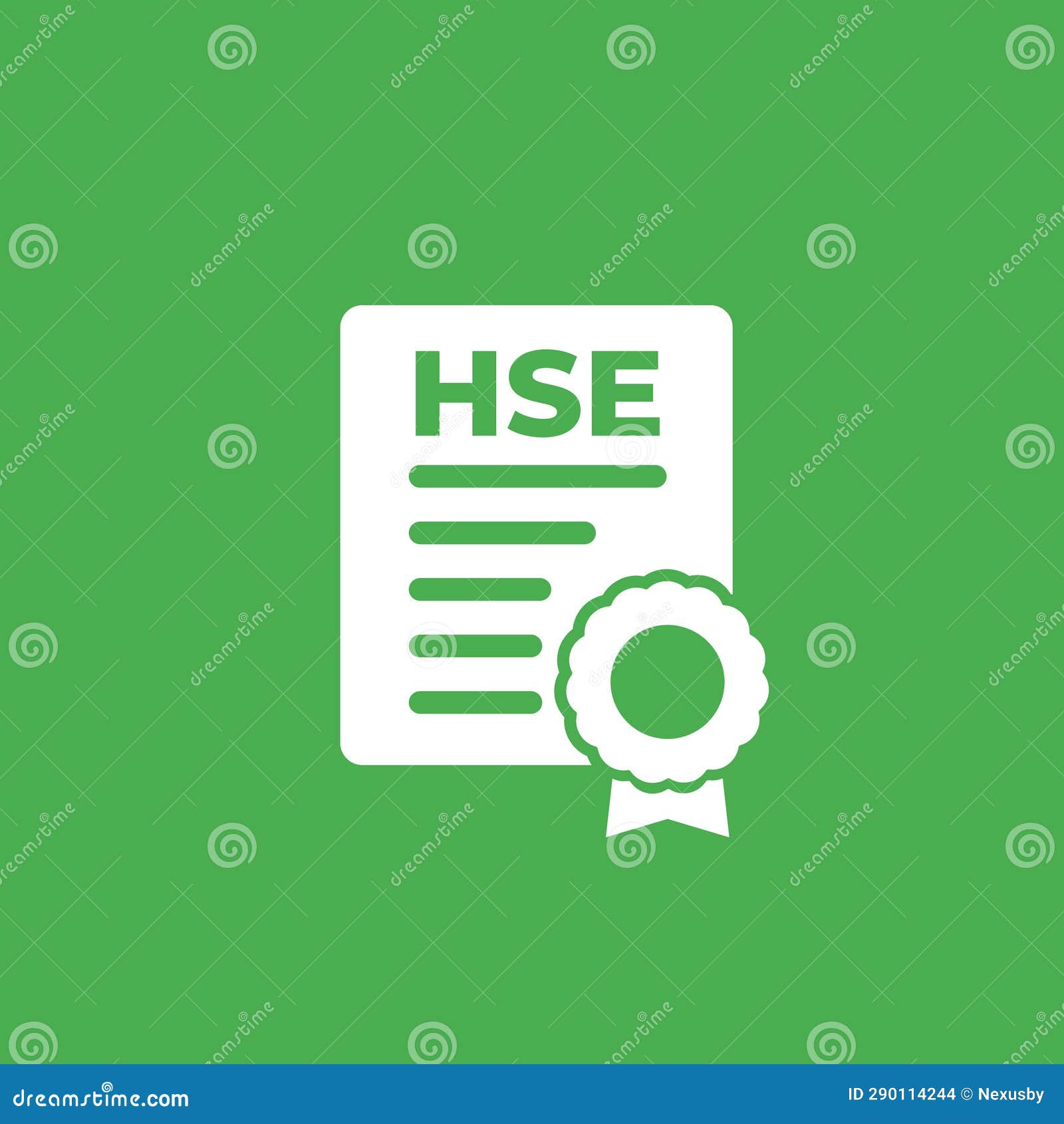 HSE Certificate Icon for Web Stock Vector - Illustration of seal ...