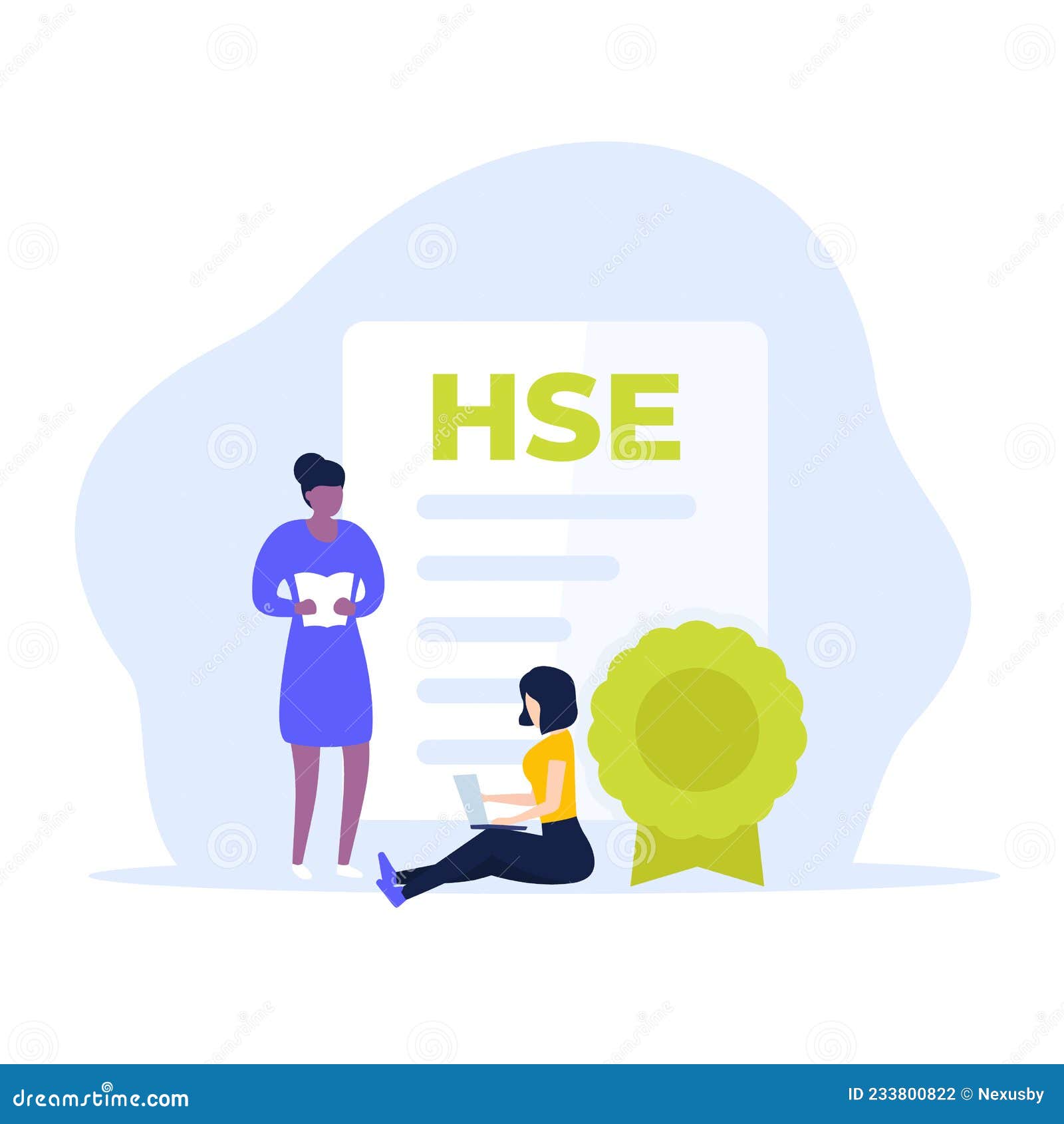 HSE Certificate and People, Vector Stock Vector - Illustration of ...