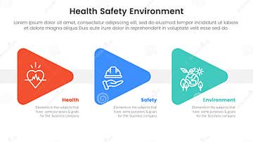 Hse Framework Infographic 3 Point Stage Template with Triangle Arrow ...