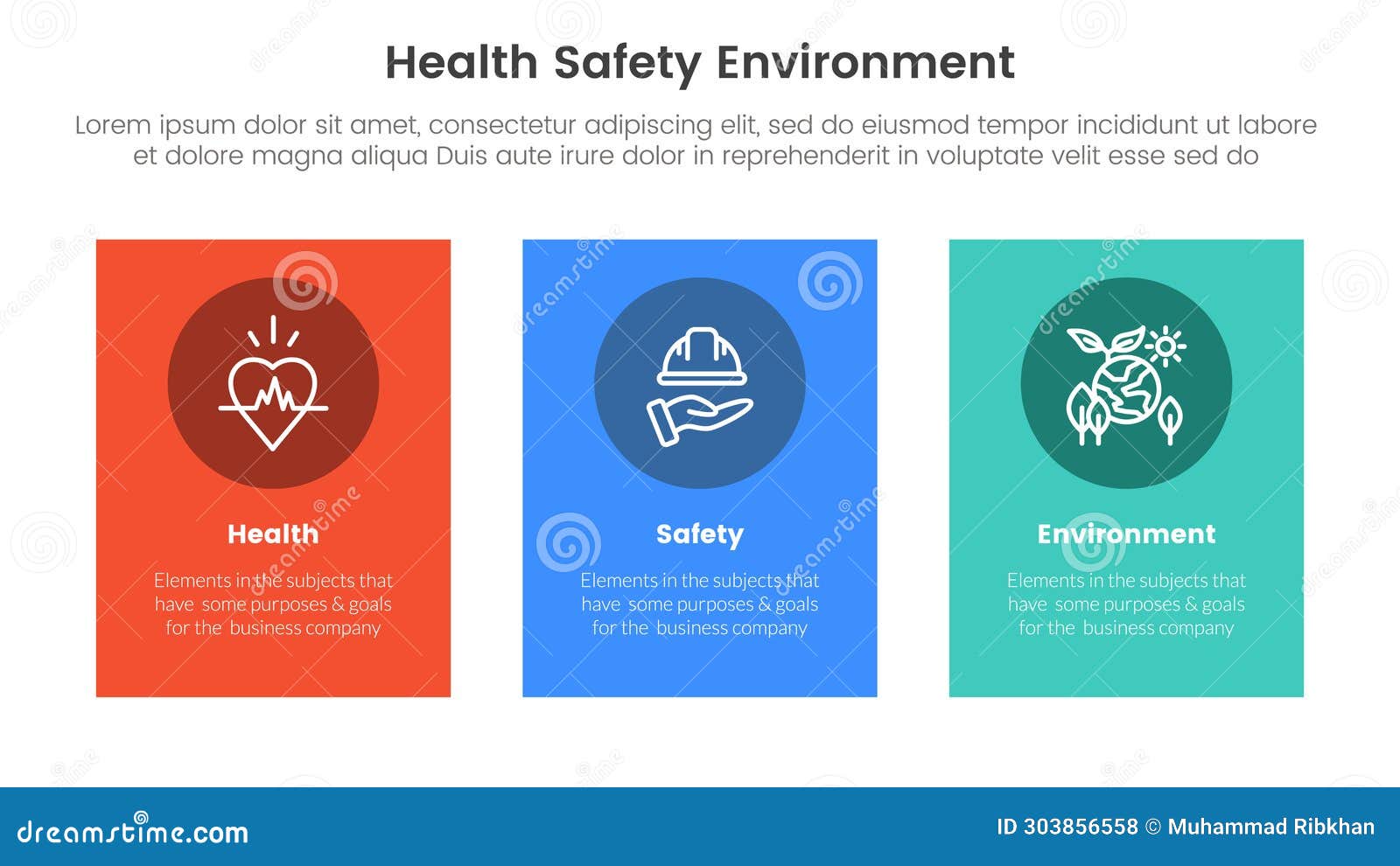 Hse Framework Infographic 3 Point Stage Template With Vertical ...