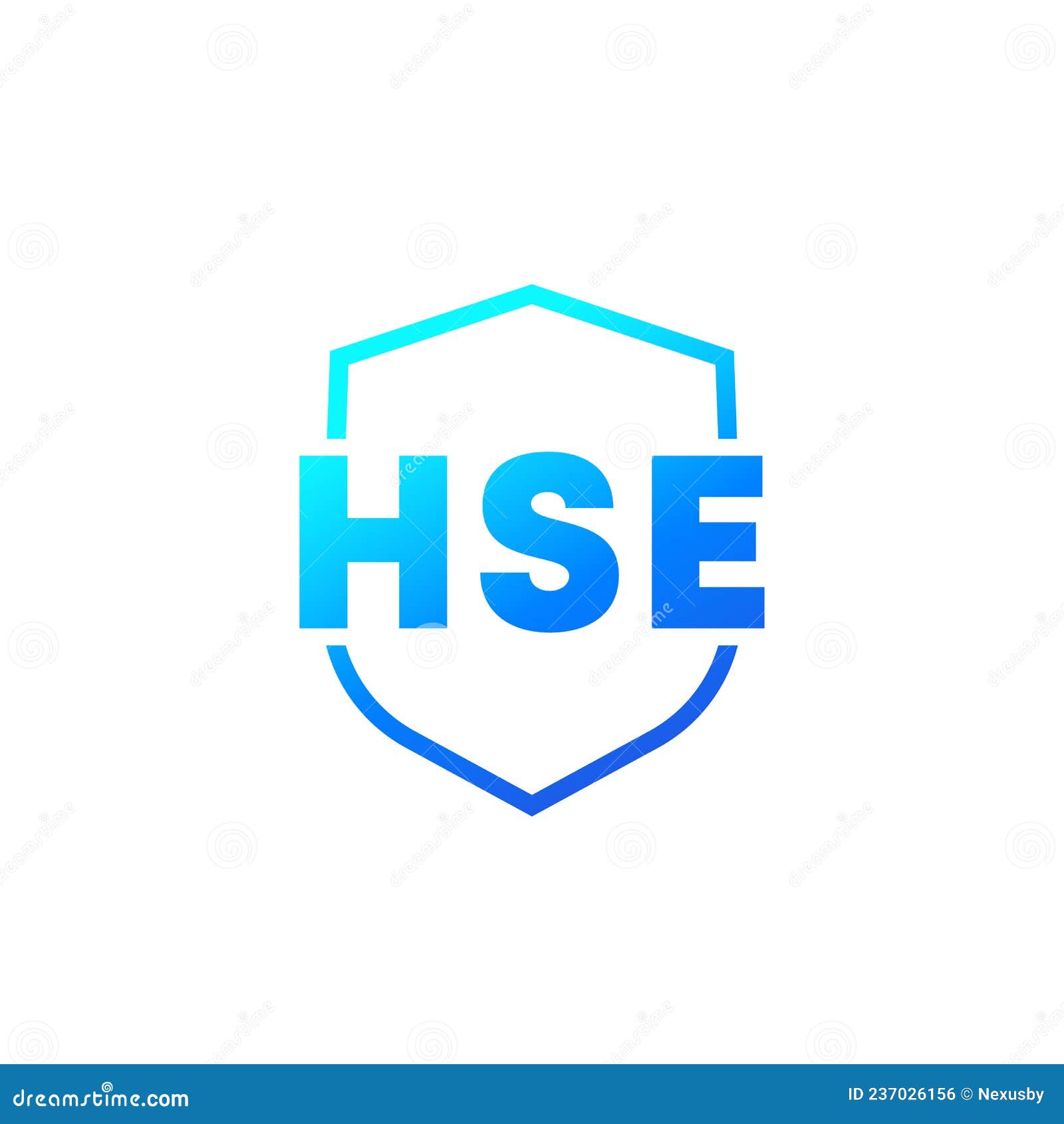 HSE Icon with a Shield, Vector Design Stock Vector - Illustration of ...