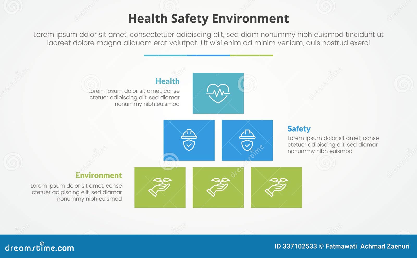 HSE Infographic Concept for Slide Presentation with Box Rectangle ...