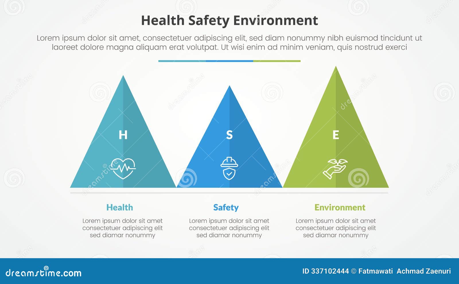 HSE Infographic Concept for Slide Presentation with Triangle Pyramid ...