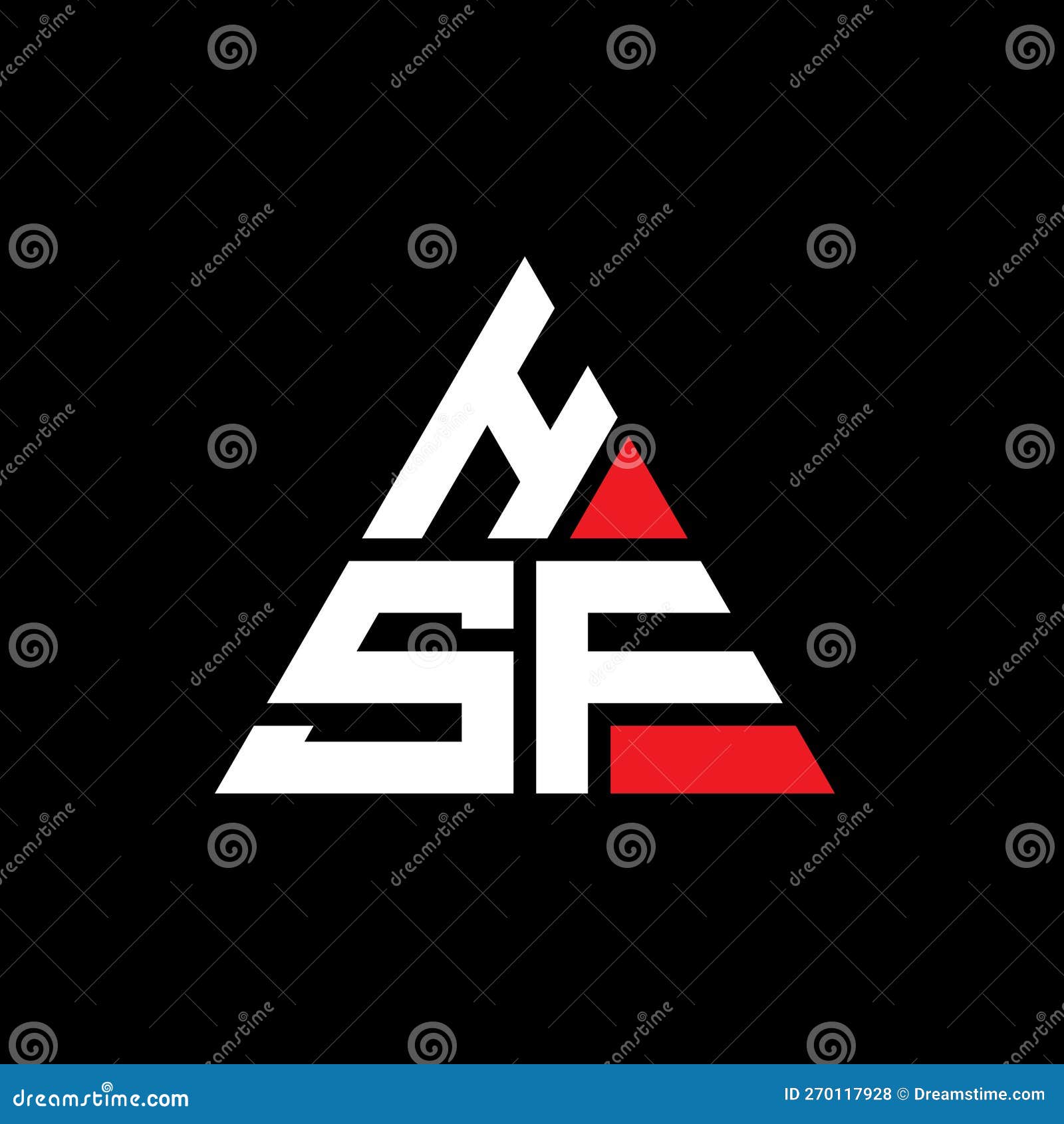 HSF Triangle Letter Logo Design with Triangle Shape. HSF Triangle Logo ...