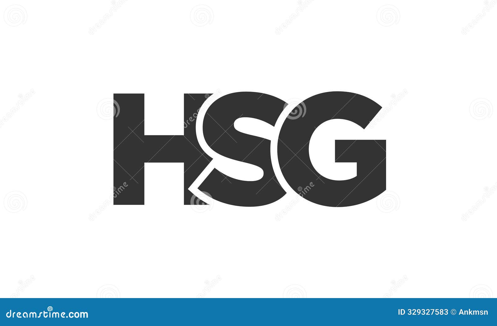 HSG Logo Design Template with Strong and Modern Bold Text. Initial ...