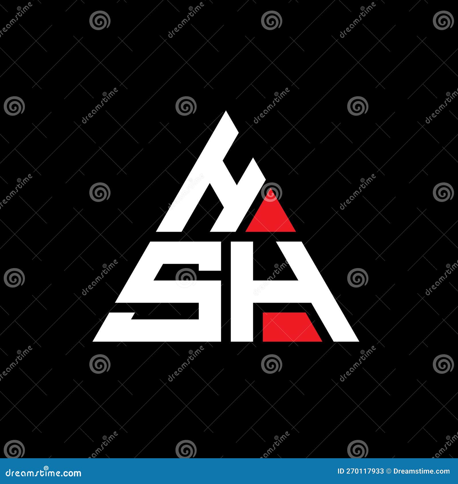 HSH Triangle Letter Logo Design with Triangle Shape. HSH Triangle Logo ...