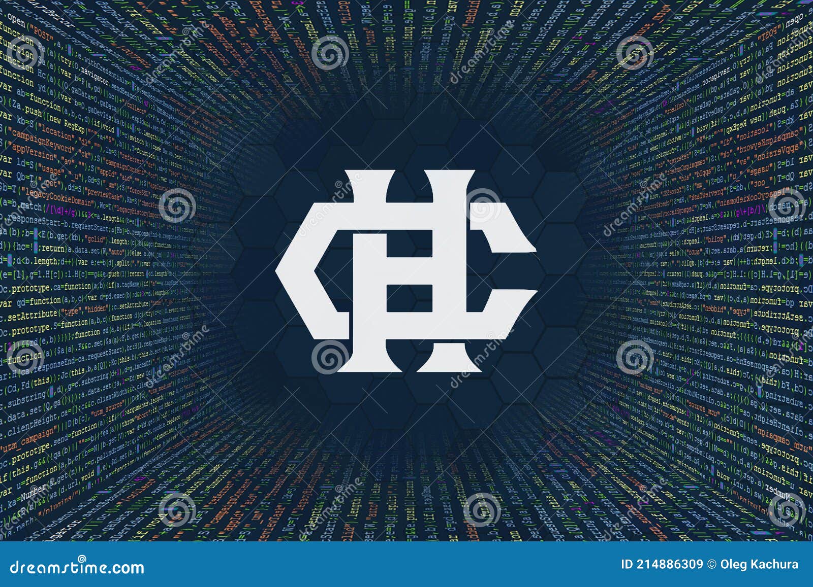 Hshare Hsr Cryptocurrency Symbol A Tunnel From A Computer Program Code Programmer Strings Of