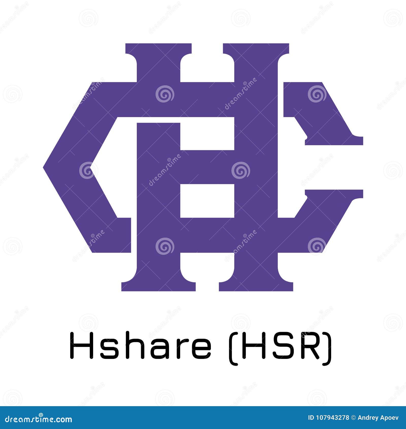 Hshare HSR Ico Crypto De La Moneda Del Ejemplo Del Vector Ilustración ...