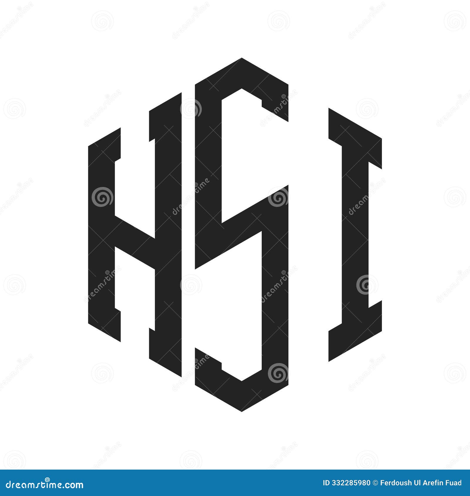 HSI Logo Design. Initial Letter HSI Monogram Logo Using Hexagon Shape ...