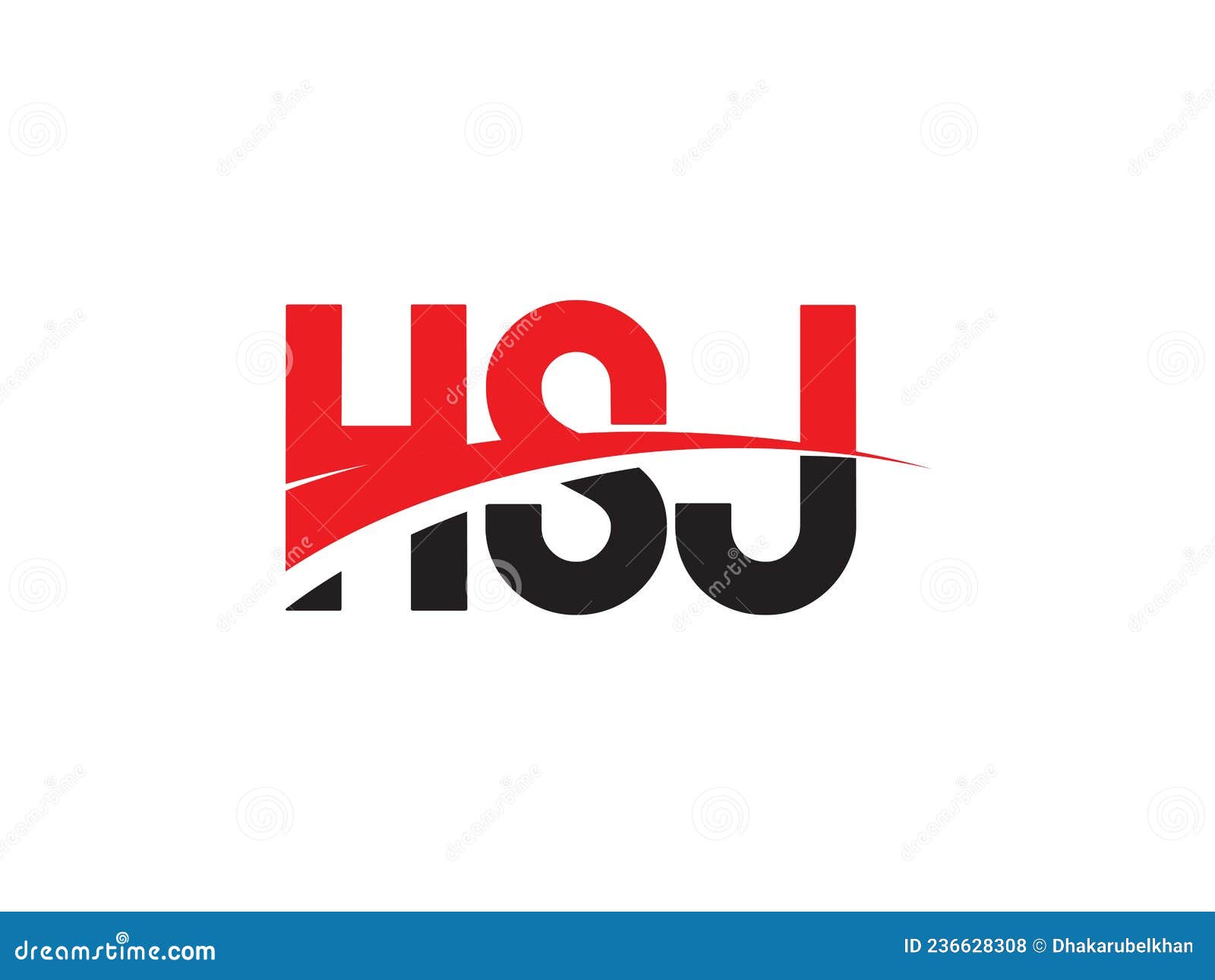 HSJ Letter Initial Logo Design Vector Illustration Stock Vector ...