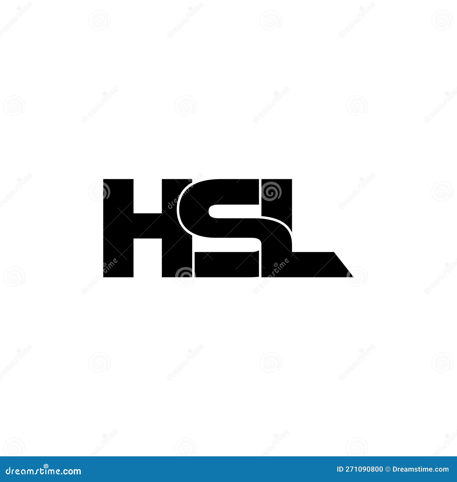 HSL Letter Monogram Logo Design Vector Stock Vector - Illustration of ...