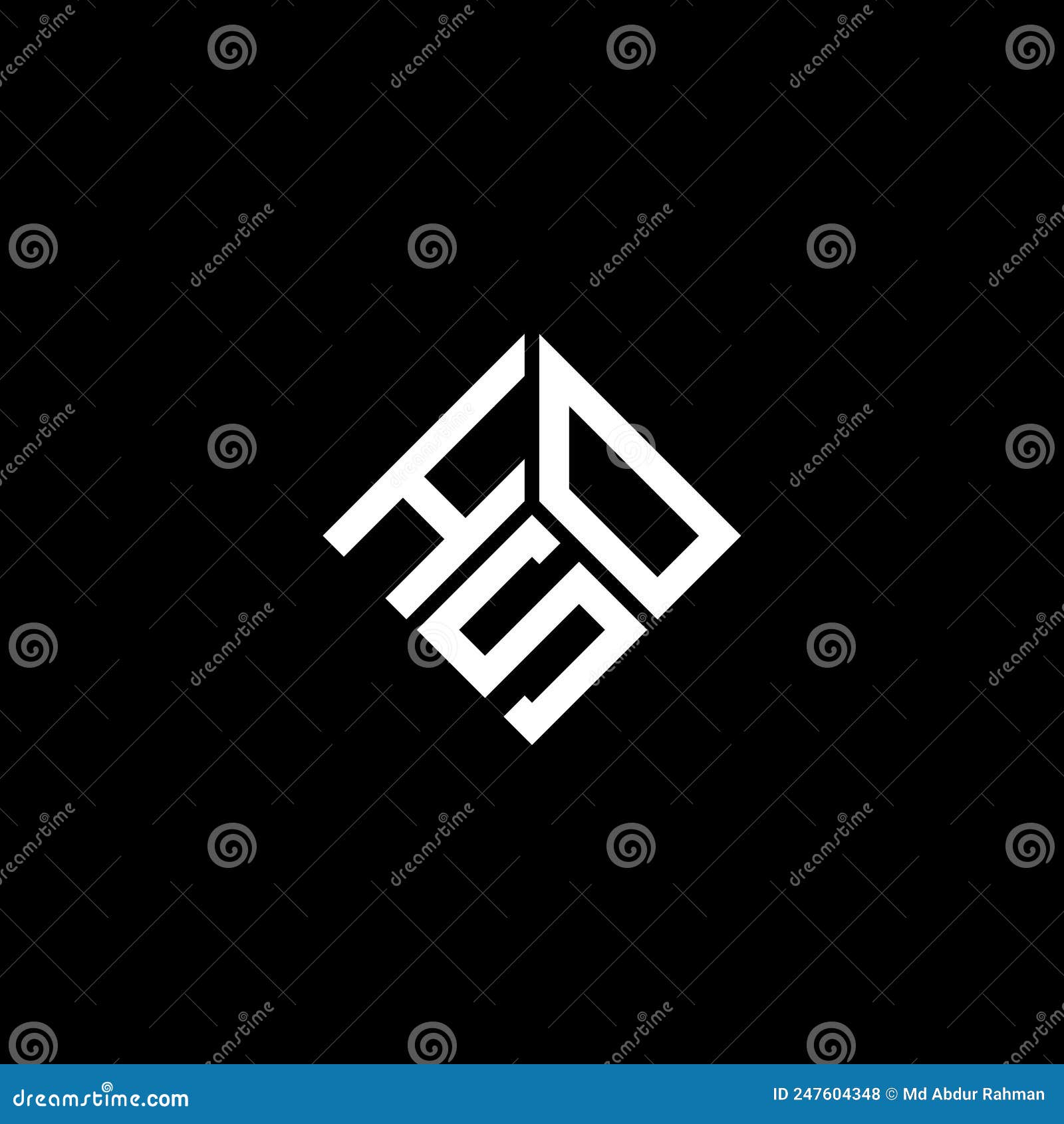 HSO Letter Logo Design on Black Background. HSO Creative Initials ...