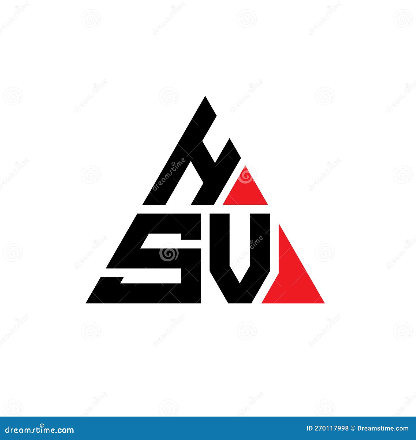 HSV Triangle Letter Logo Design With Triangle Shape. HSV Triangle Logo ...