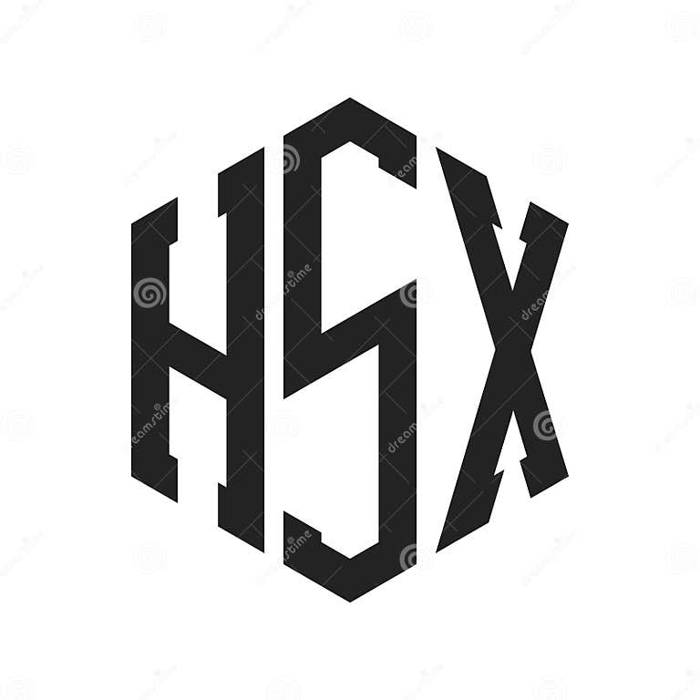 HSX Logo Design. Initial Letter HSX Monogram Logo Using Hexagon Shape ...