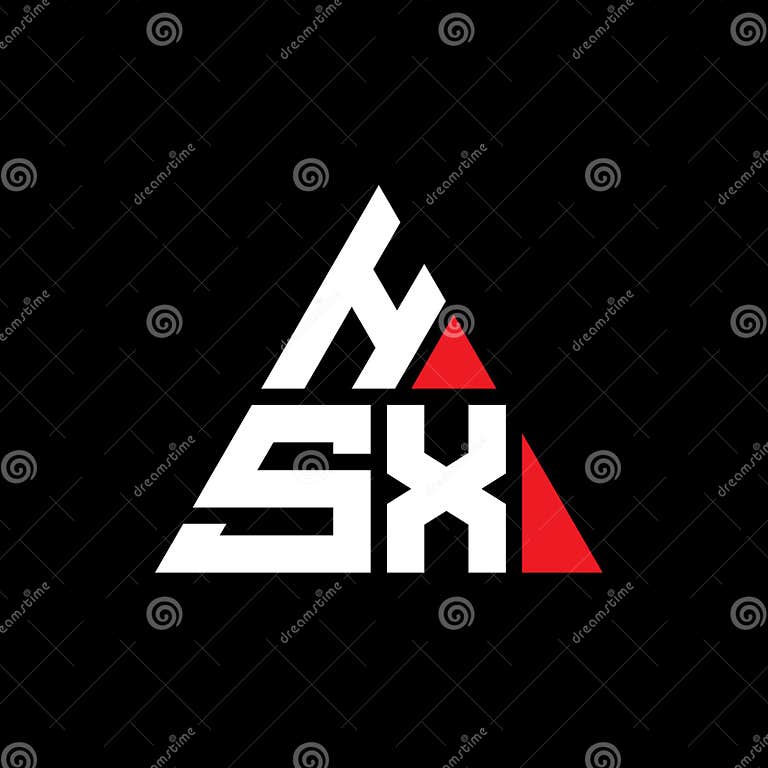 HSX Triangle Letter Logo Design with Triangle Shape. HSX Triangle Logo ...