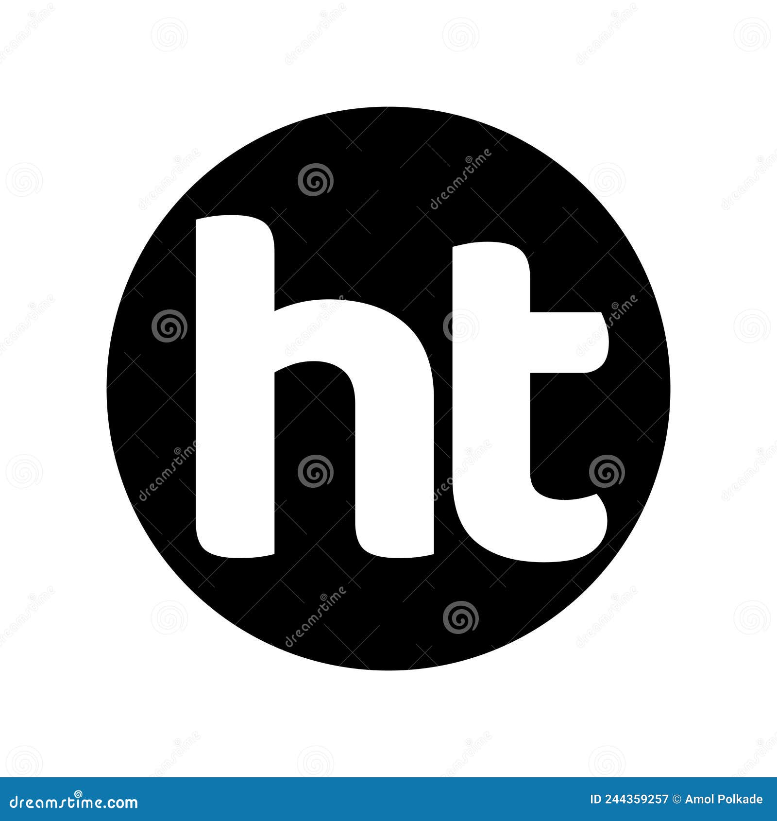 HT Company Name Initial Letter Monogram. HT Icon Stock Vector ...